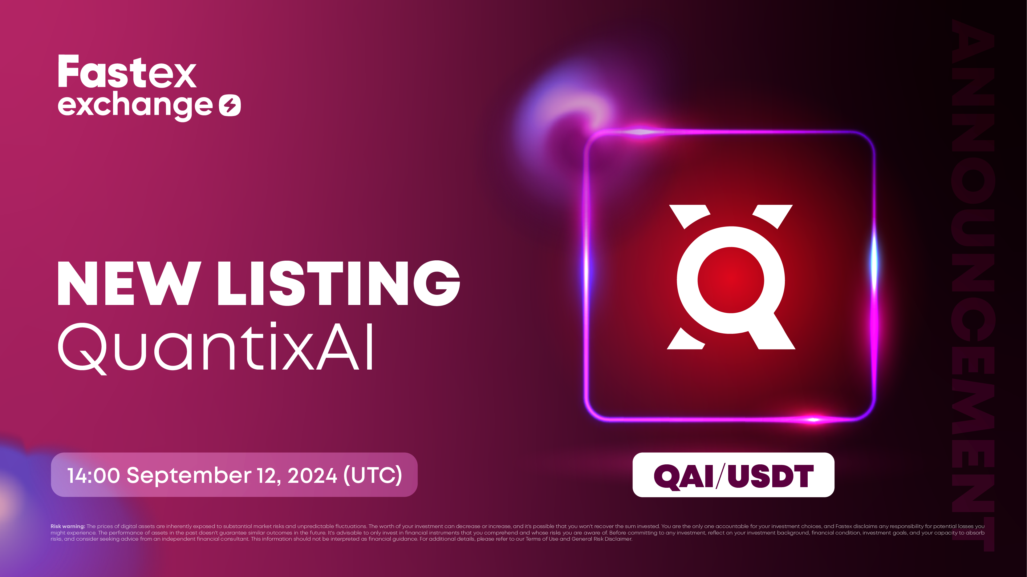 New listing on Fastex Exchange: QuantixAI New listing on Fastex Exchange: QuantixAI